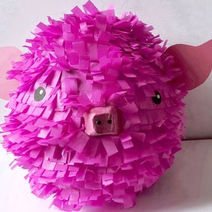 Hot Pink Piggy Piñata - Etsy