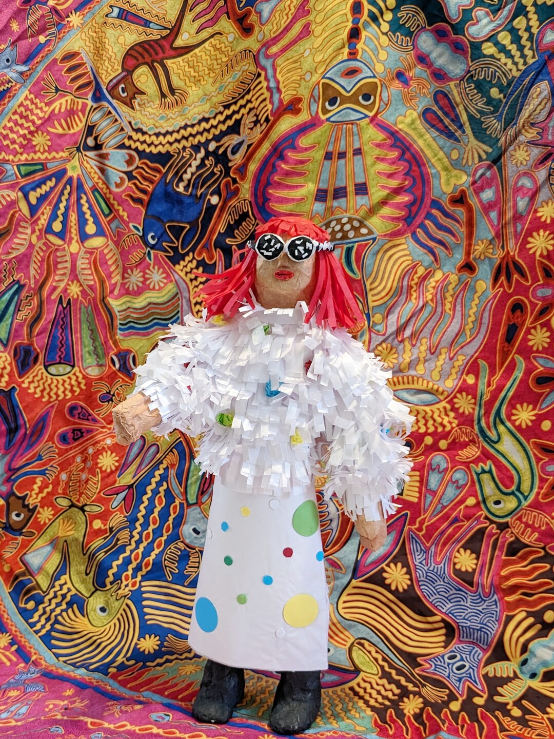 Yayoi Kusama Humanoid Robot Papier-mâché Sculpture - Etsy