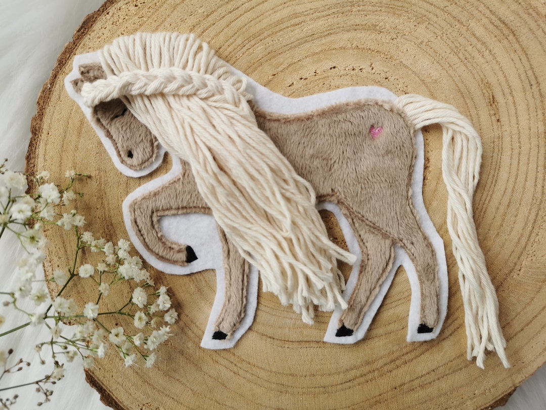 Aufnäher Pferd Beige Applikation Patch Stickherz Johlina - Etsy