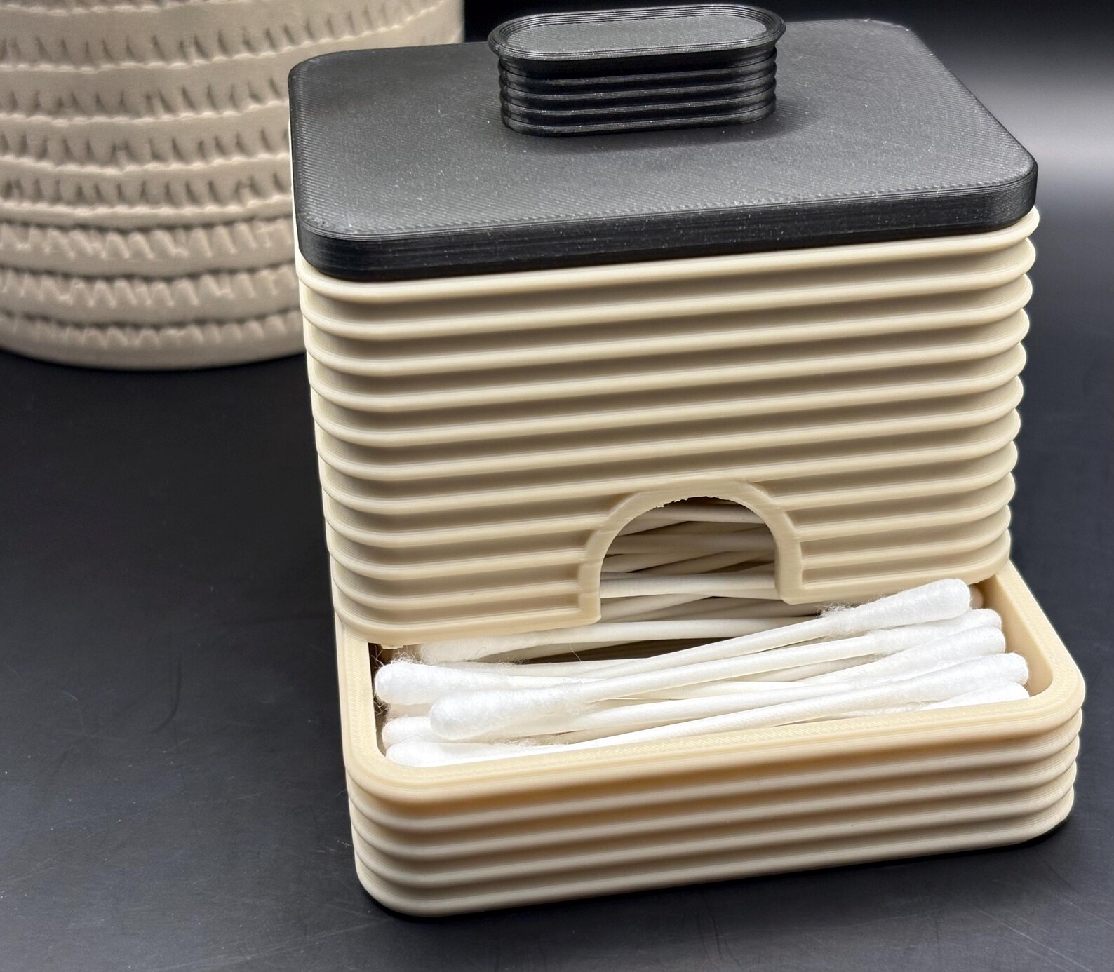 3D Printing Modern Cotton Swab Holder Printed Decoration Storage ...