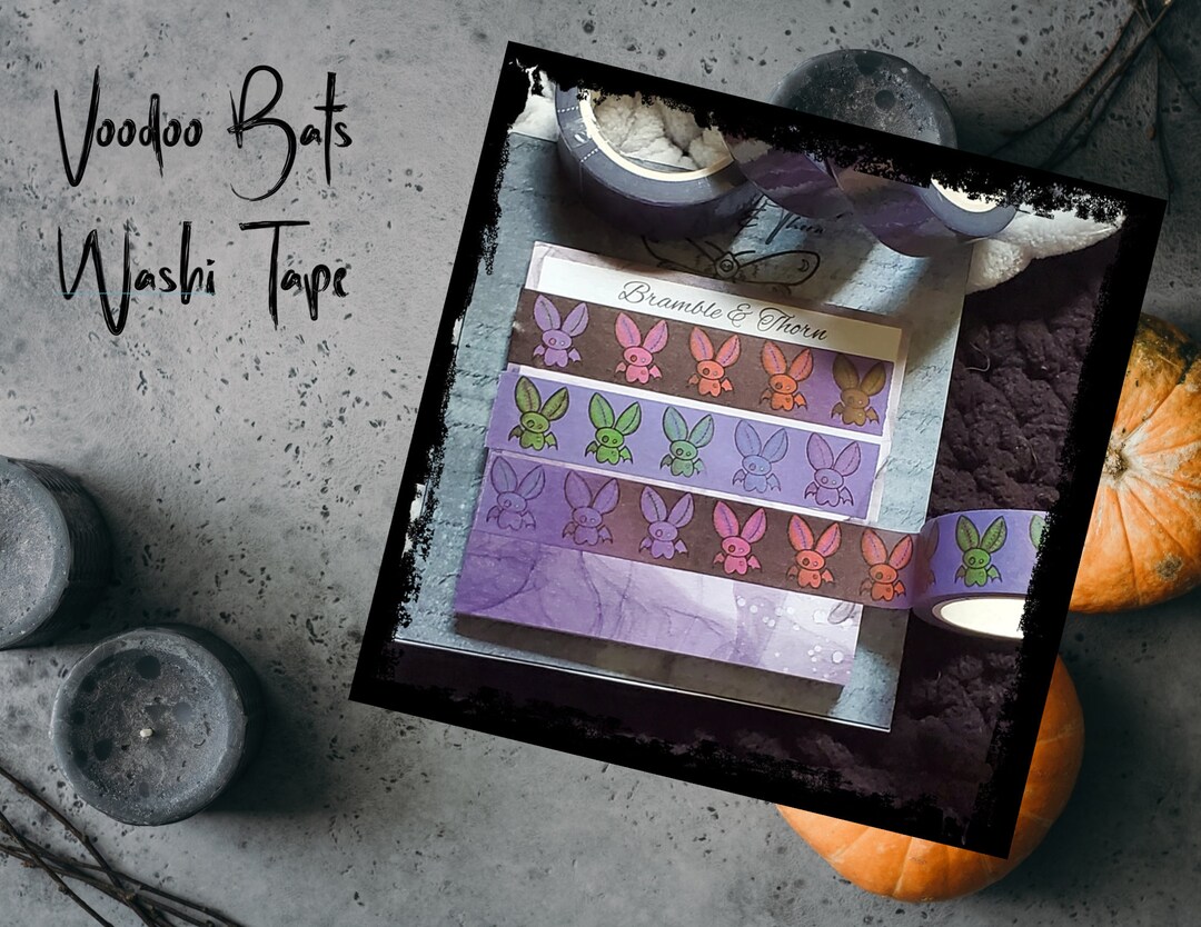 Voodoo Bats 15mm Washi Tape - Etsy