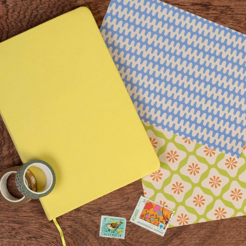 Colourful Pattern Craft Paper Pack - 8 Sheets of Crafting Paper - Retro ...