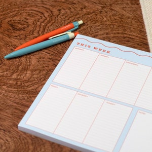 A4 Weekly Planner Blue Wiggle - WFH Planner Pad - To-do List - Everyday ...