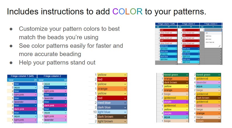 EZ Bead Fringe Pattern Tool - Template for Beading Earrings, Necklaces ...