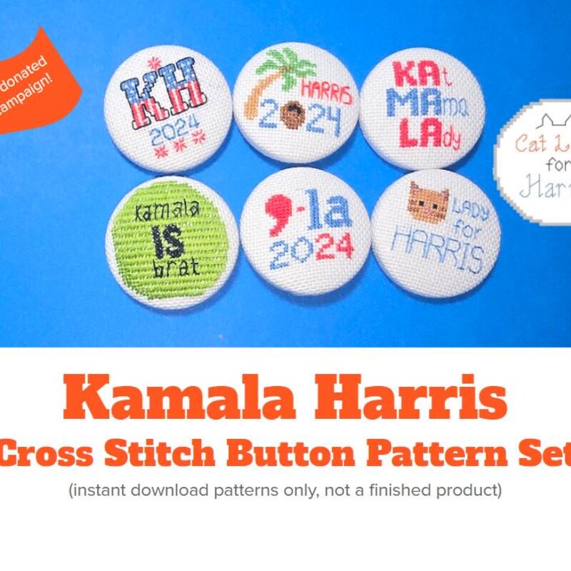 Cross Stitch Button - Etsy
