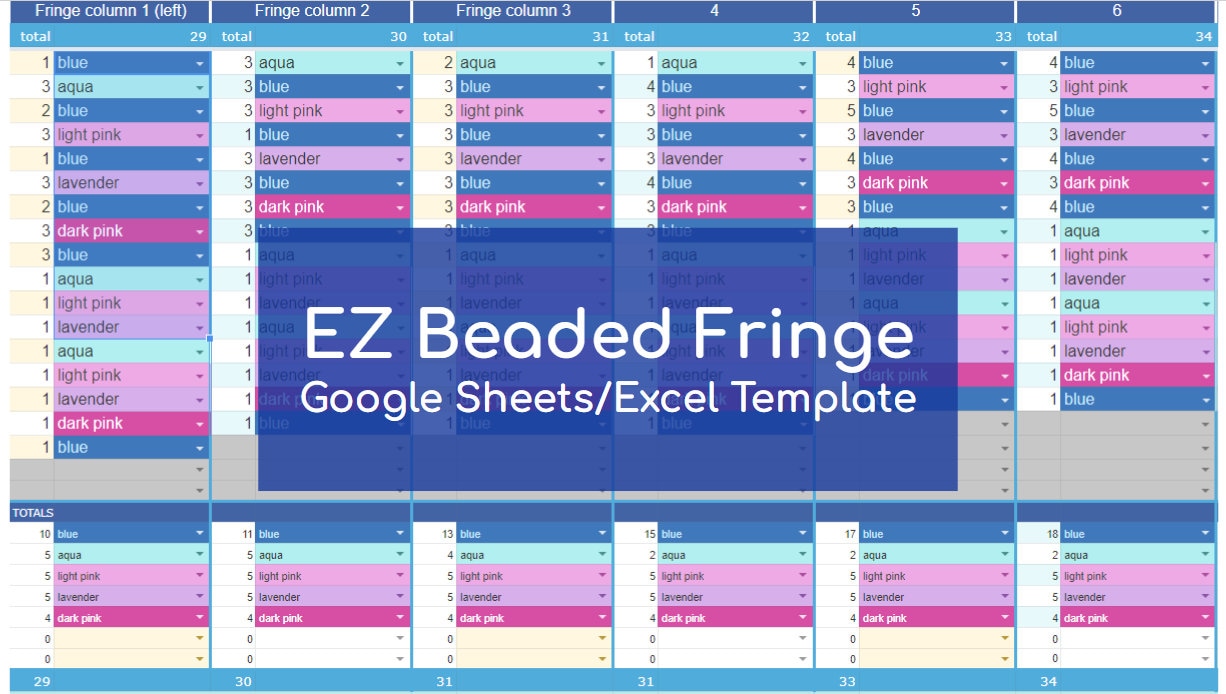 EZ Bead Fringe Pattern Tool - Template for Beading Earrings, Necklaces ...