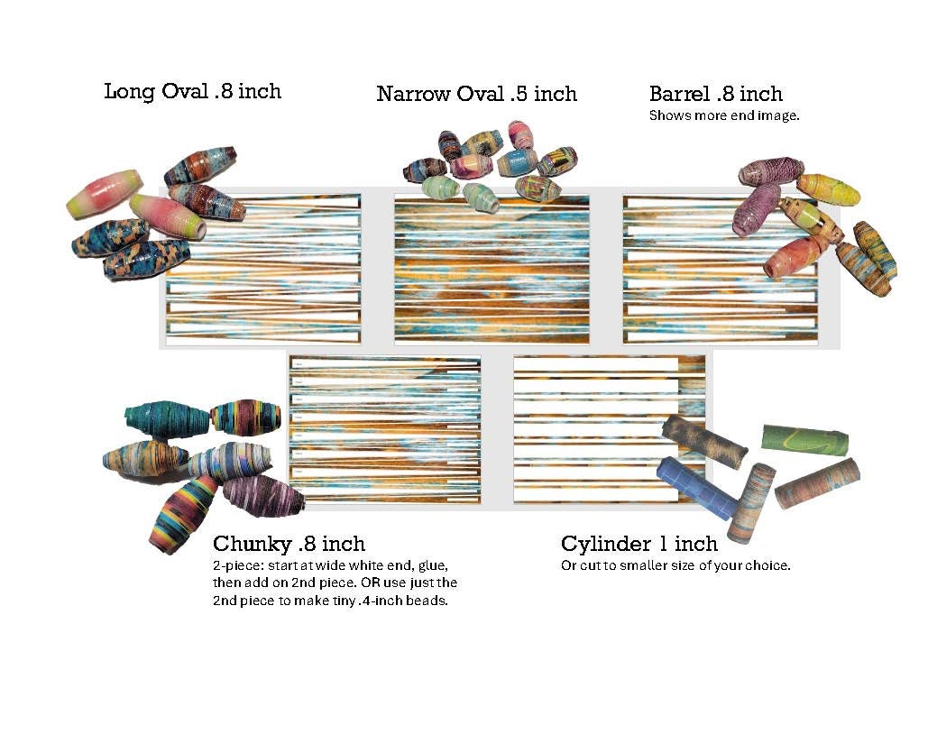 165 Pages of Paper Bead Templates - Textures | Save 50%+ Mega Pack ...