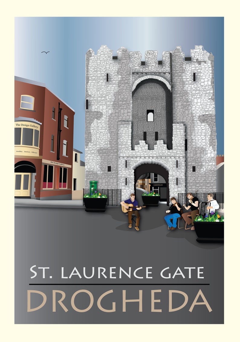 St Laurence's Gate - Drogheda Print A5 Postcard - Etsy