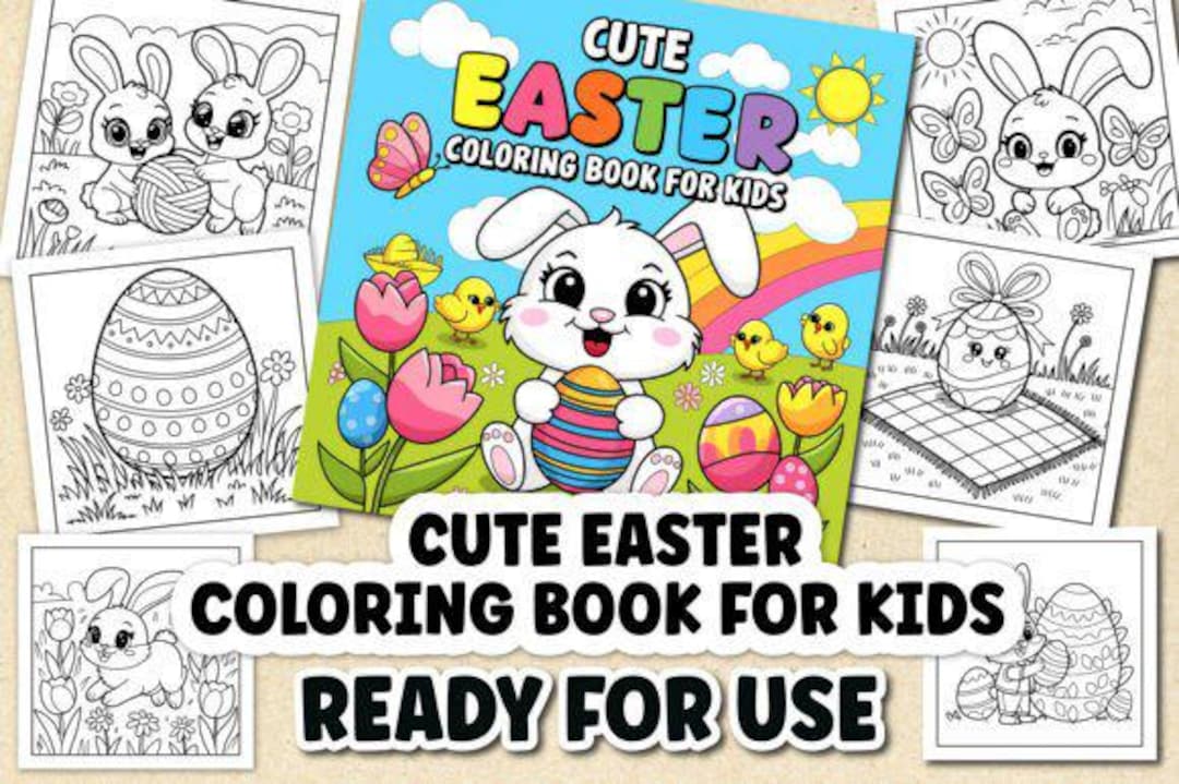 Easter Printable Activity Book, Coloring Book Instant Download - Etsy