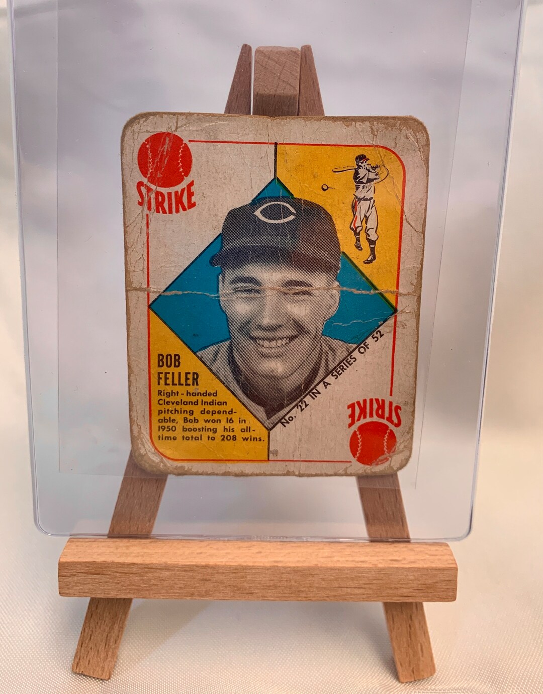 1951 Topps Red Back Bob Feller Poor Condition Raw Ungraded - Etsy