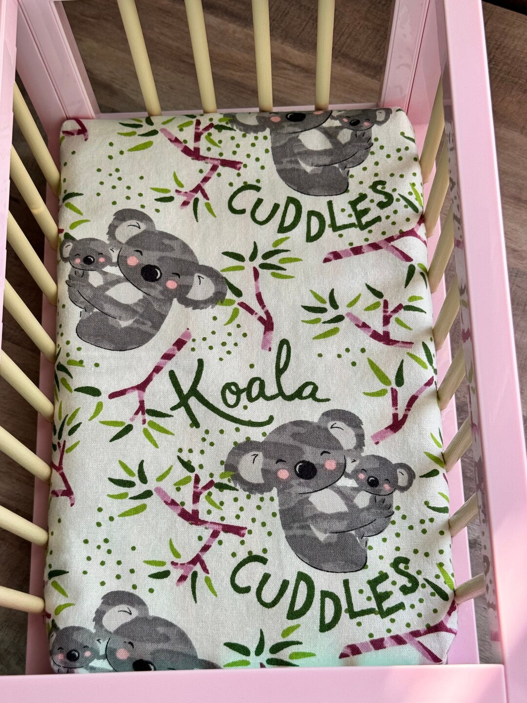 8 Inch Doll Crib Mattress Cover, Koala Cuddles Mattress Cover Fits ...