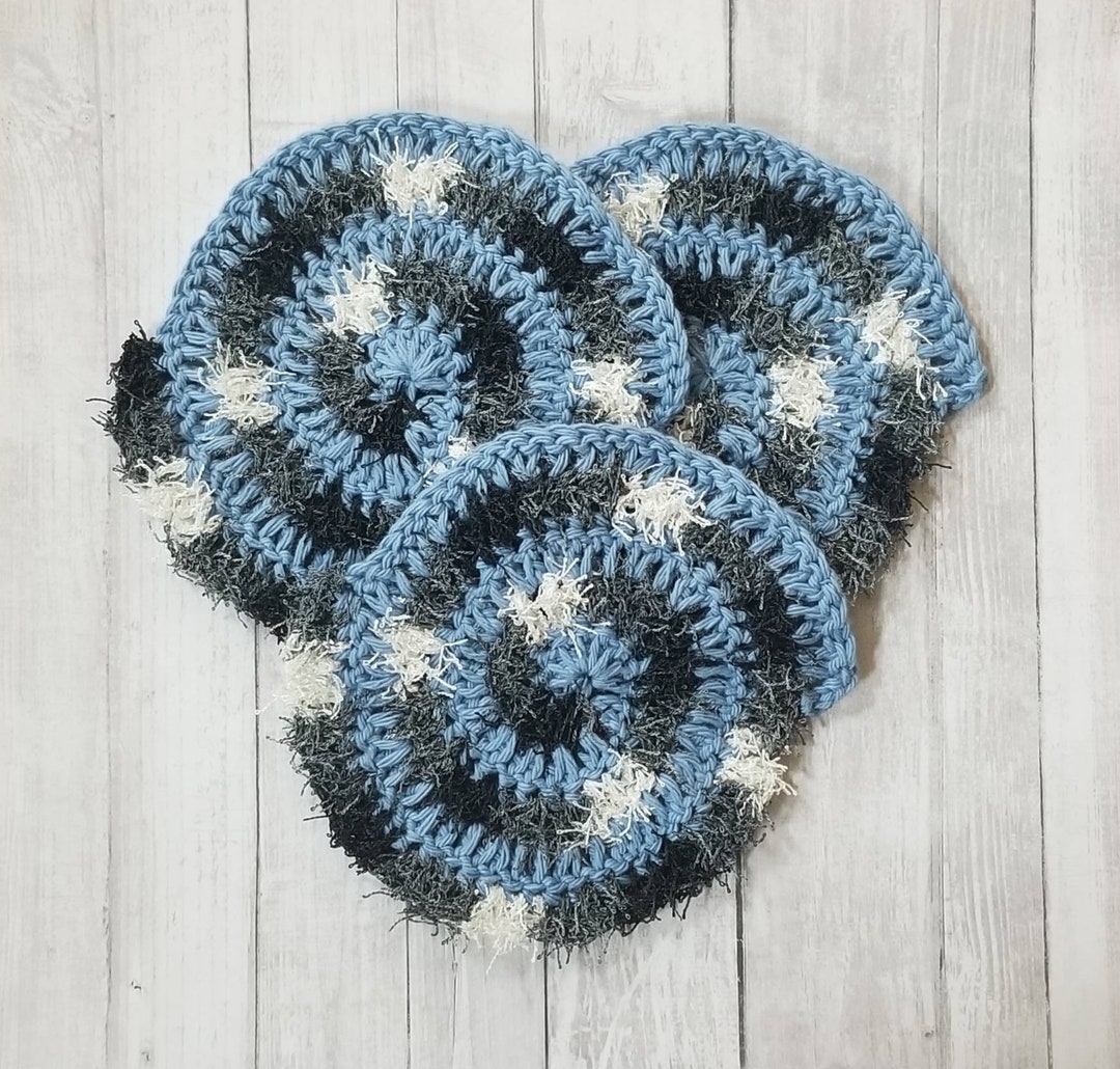 Set of 3, Dish Scrubbies, Ecofriendly Gift, Reusable Dish Sponge ...