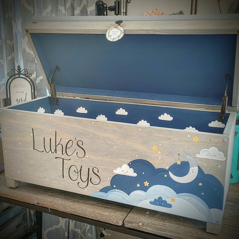 Wood Toy Box - Etsy
