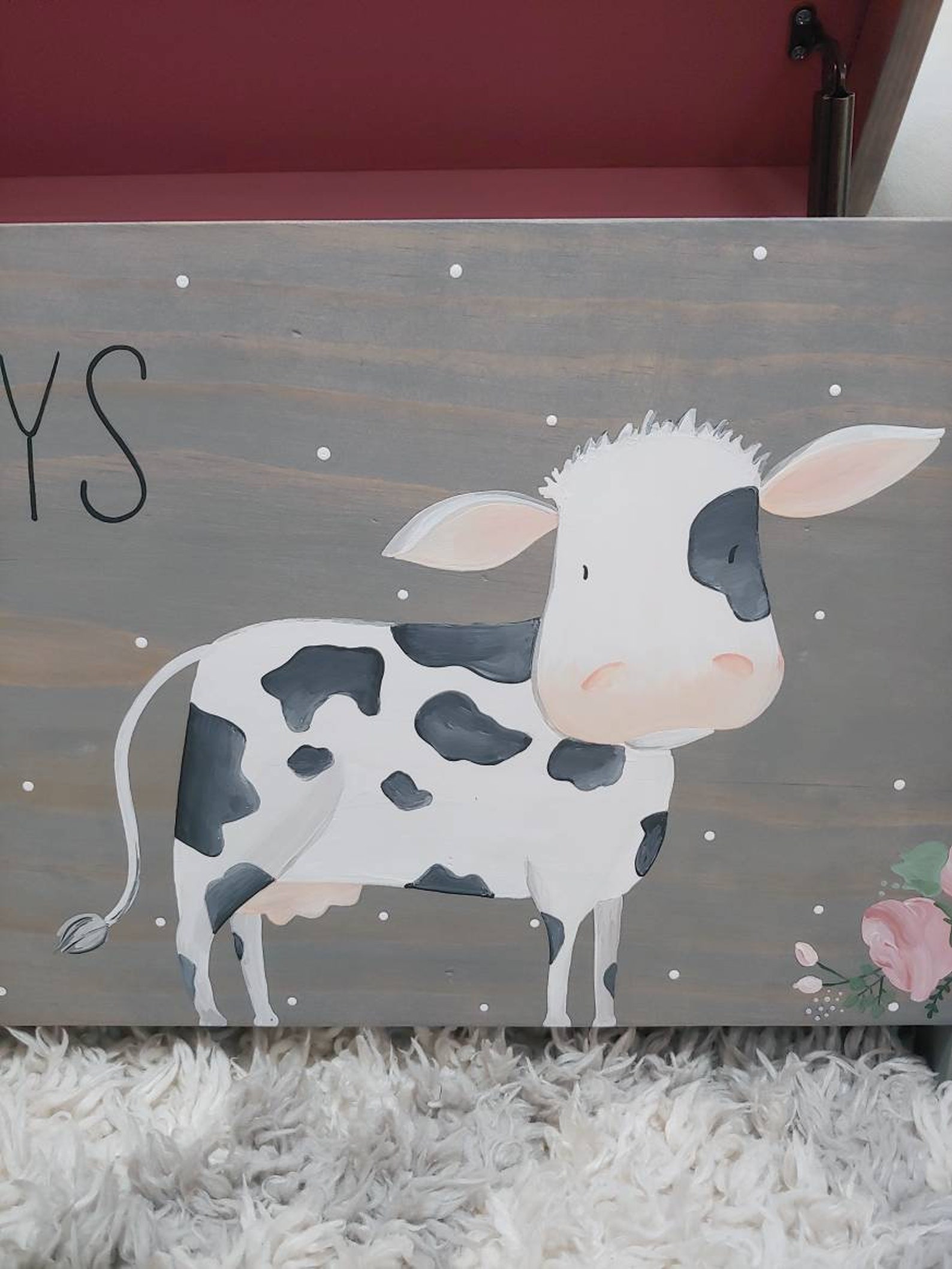 Toy Box Rolling Toy Box Farm Animal Girl Toy Chest - Etsy