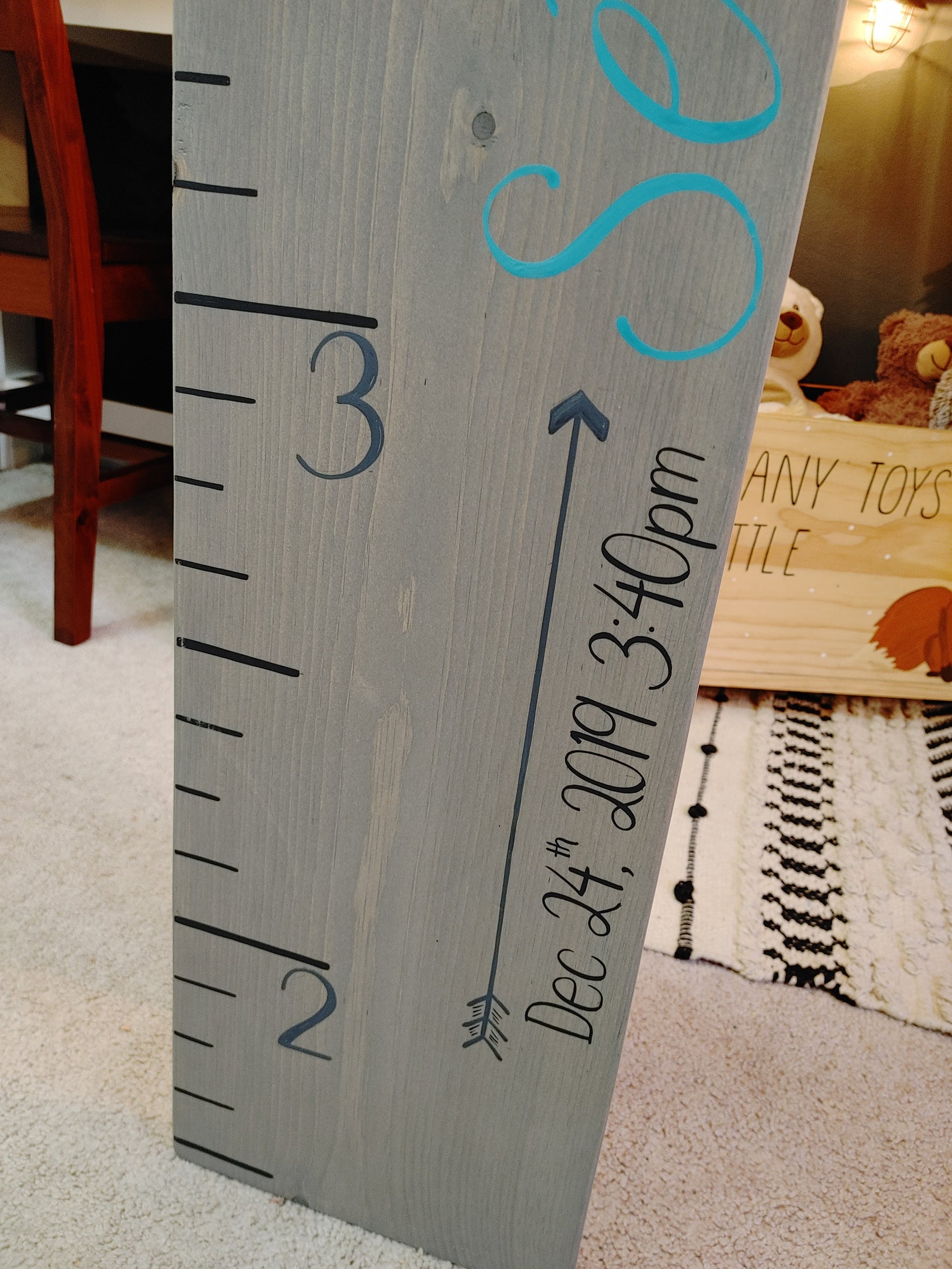 Kids Height Board / MATCH Your Toy Box / Nursery Measure Board - Etsy