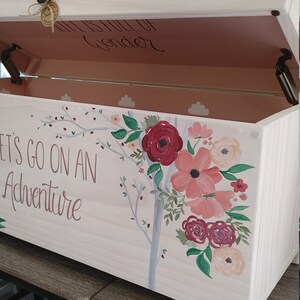 Toy Box | Floral Toy Chest | Toy Bin | Kids Toy Chest | Wood Toy Box ...