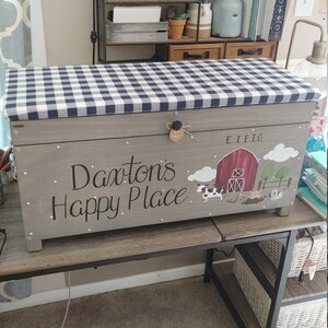 Toy Box | Farm Yard Toy Chest | Toy Bin | Kids Toy Chest | Wood Toy Box ...