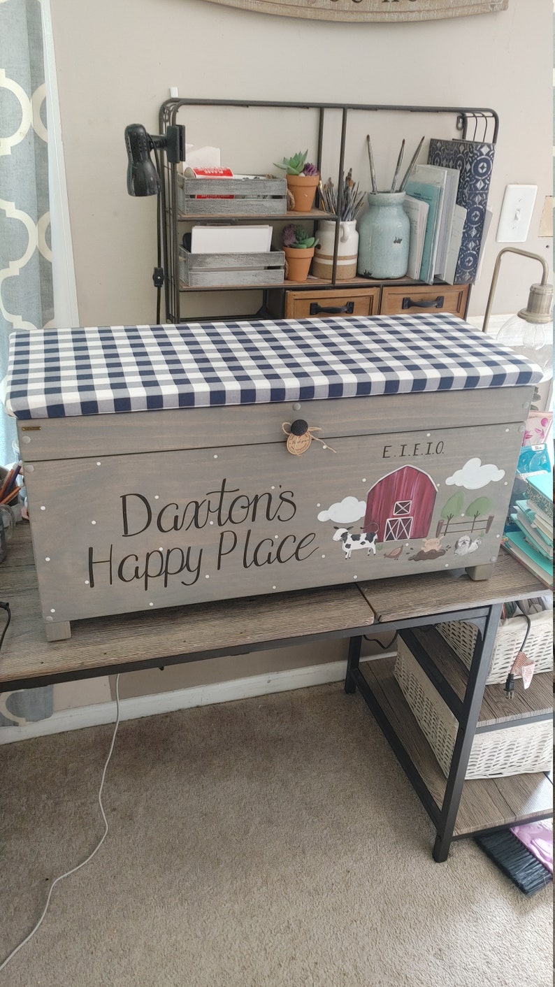 Toy Box Farm Yard Toy Chest Toy Bin Kids Toy Chest - Etsy