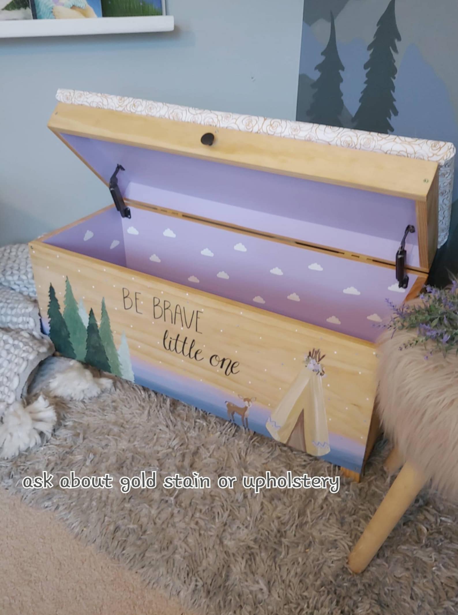 Toy Box Rolling Toy Box Toy Bin Kids Toy Chest Wood - Etsy