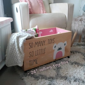 Toy Box | Rolling Toy Box | Toy Box | Kids Toy Chest | Wood Toy Box ...