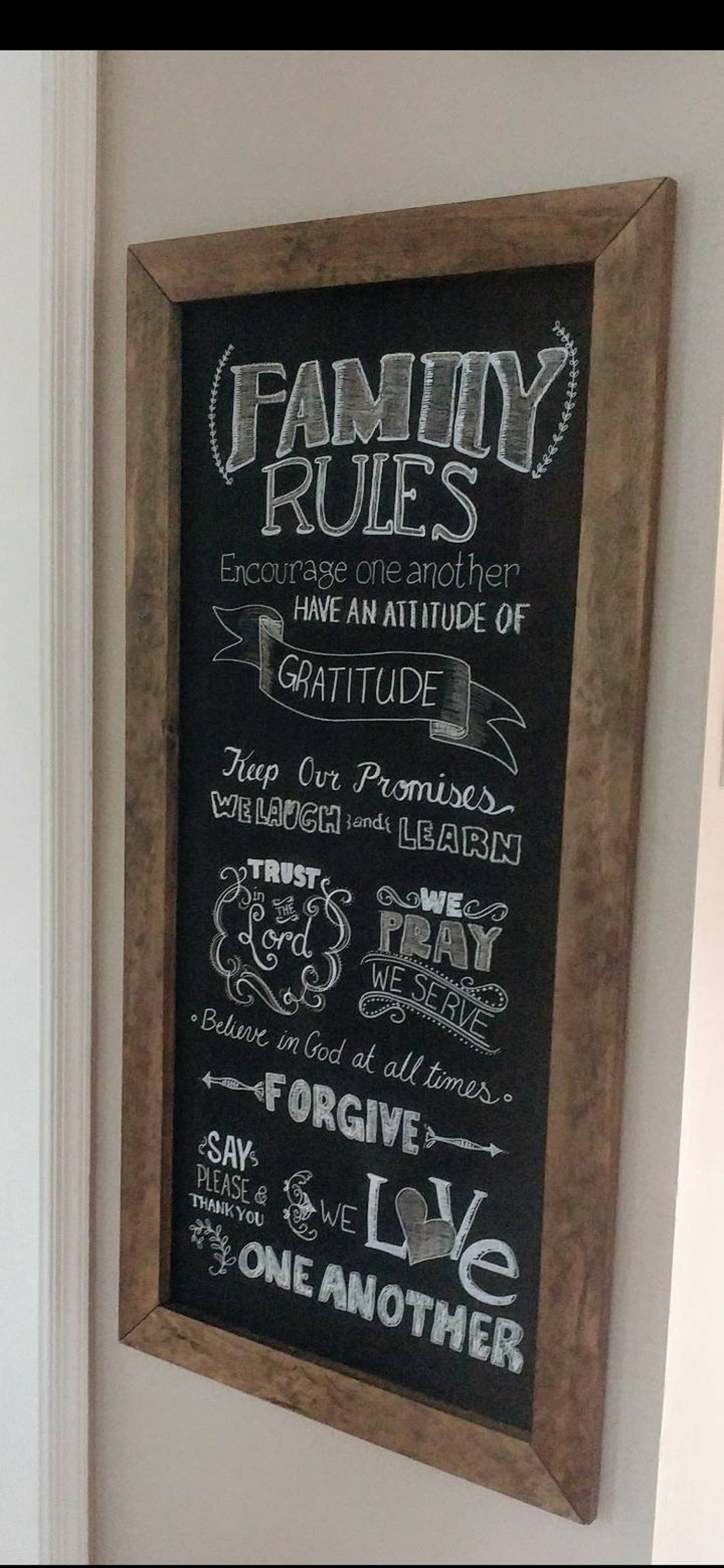 Chalkboard Large Farmhouse Chalkboard Wooden Frame | Etsy