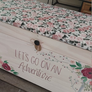 Toy Box | Floral Toy Chest | Toy Bin | Kids Toy Chest | Wood Toy Box ...