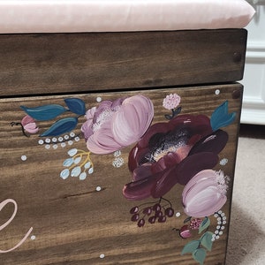 Toy Box Message Me to Design Yours Floral Toy Bin Kids Flower Toy Chest ...