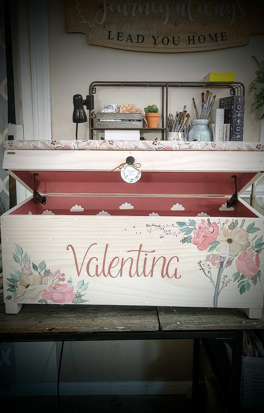 Toy Box | Floral Toy Chest | Toy Bin | Kids Toy Chest | Wood Toy Box ...