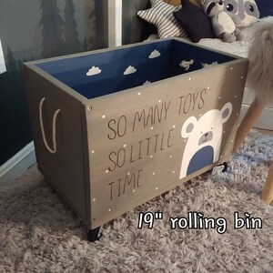Toy Box | Rolling Toy Box | Toy Box | Kids Toy Chest | Wood Toy Box ...