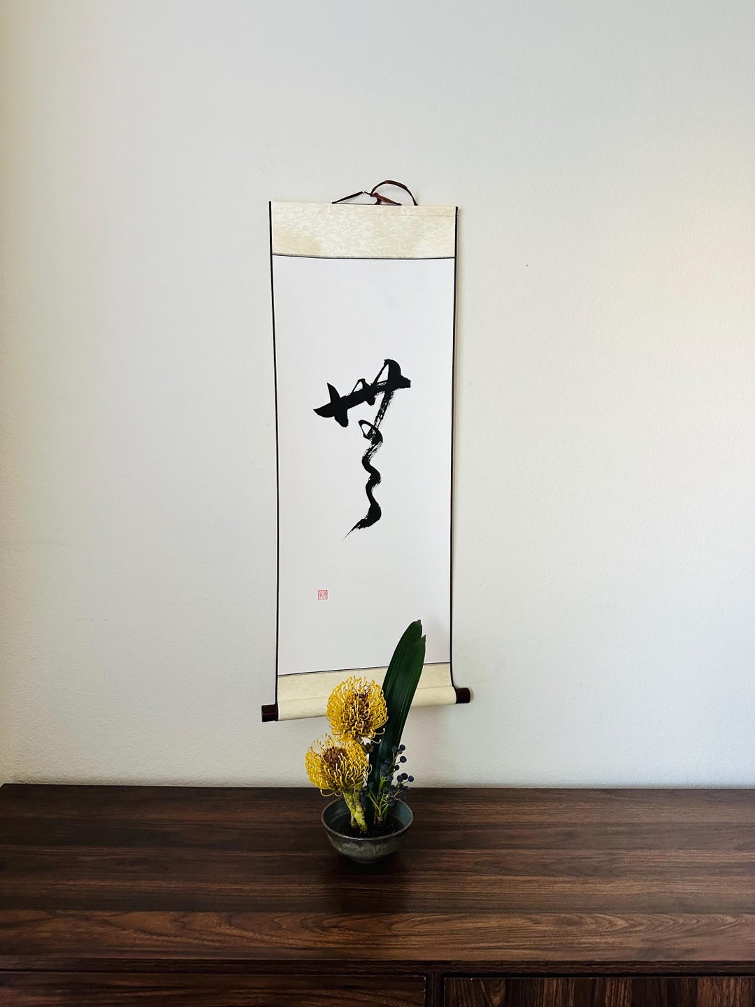 Nothingness, MU, Kakejiku, Scroll, Japanese Calligraphy, Shodo, Kanji ...