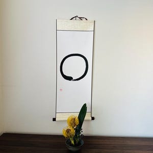 Enso Zen Circle Kakejiku, Scroll, Japanese Calligraphy, Shodo, Kanji, Wall Art Gift - Etsy
