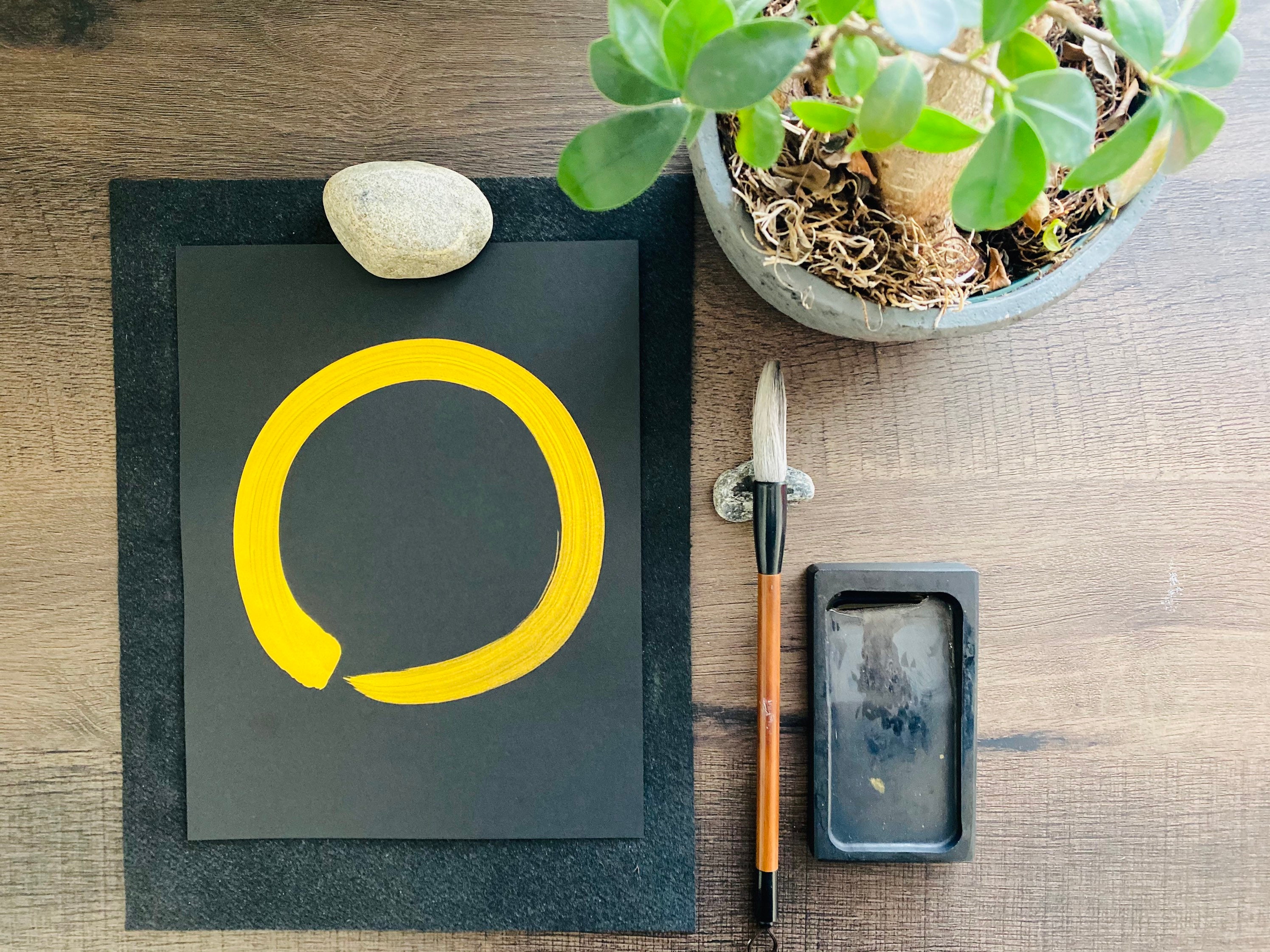 Ink Painting zen art,Original Japanese Calligraphy Enso-Zen Circle Wall ...