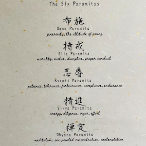 Gold Leaf Six Paramitas Print: Echizen Washi Zen Wall Art - Etsy