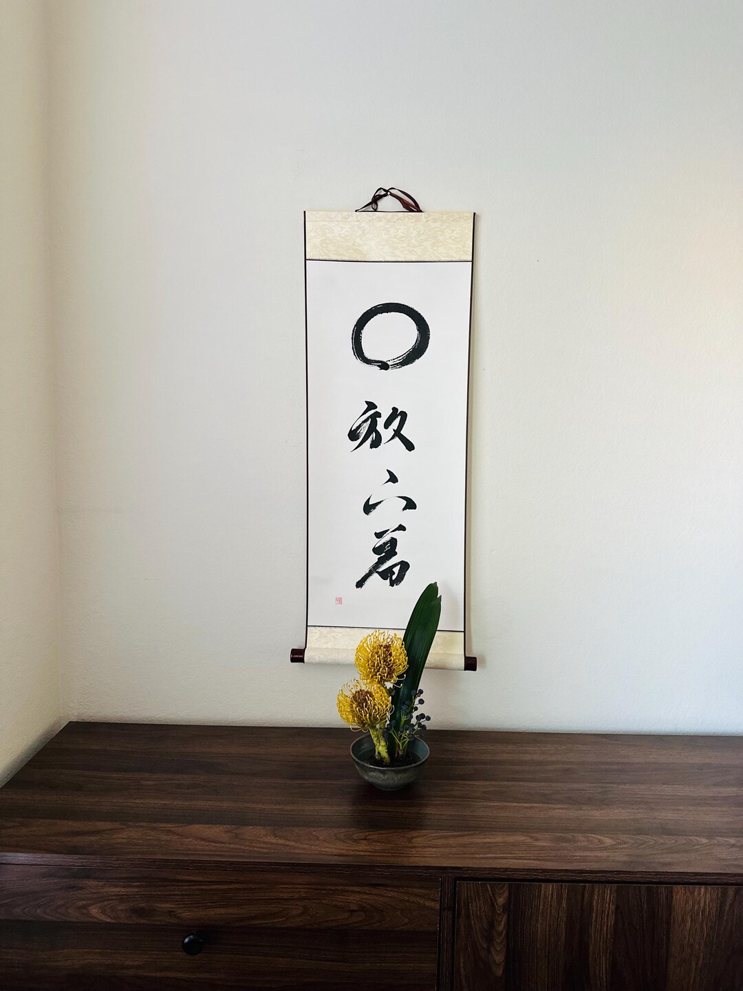 Let Go, Enso Zen Circle Kakejiku, Scroll, Japanese Calligraphy, Shodo ...