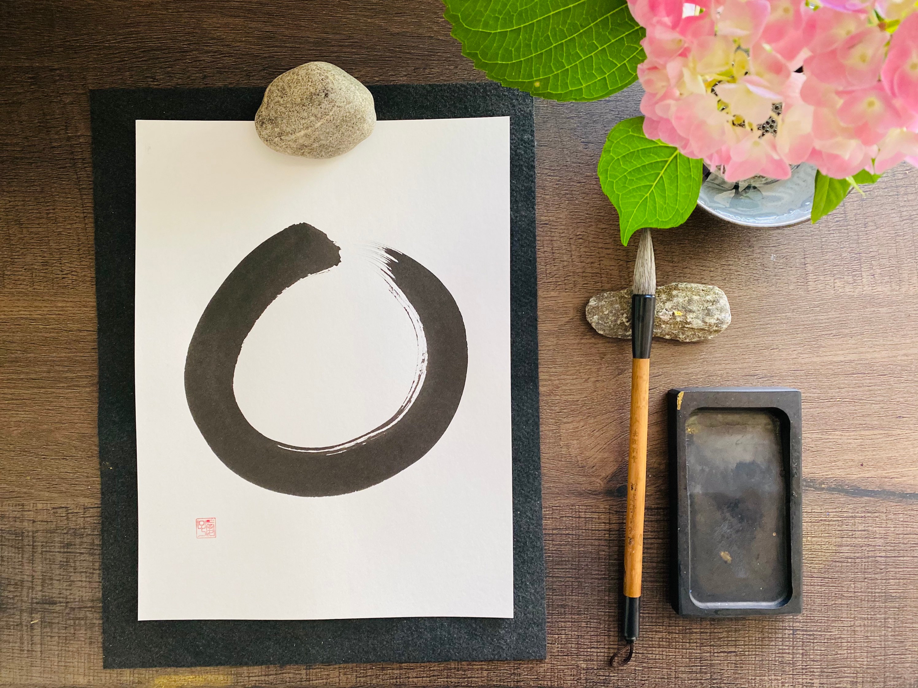 Ink Painting zen art,Original Japanese Calligraphy Enso-Zen Circle Wall ...