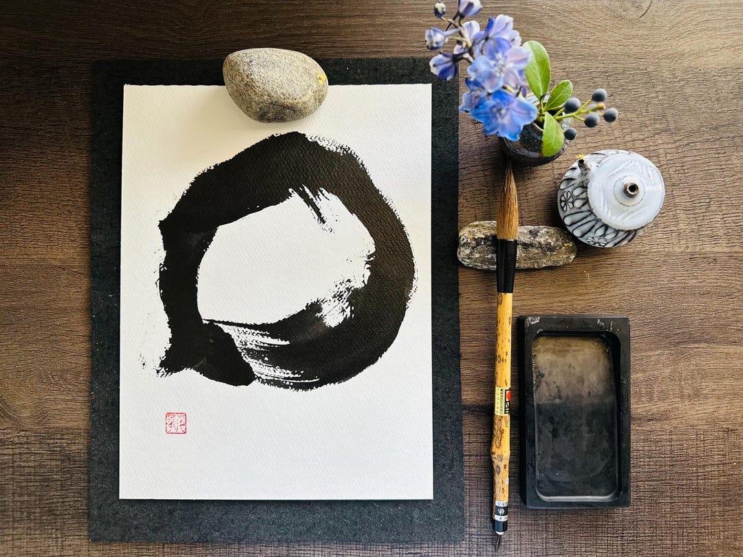 Enso Zen Circle Original Japanese Calligraphy,shodo, Kanji, Zen Quotes ...