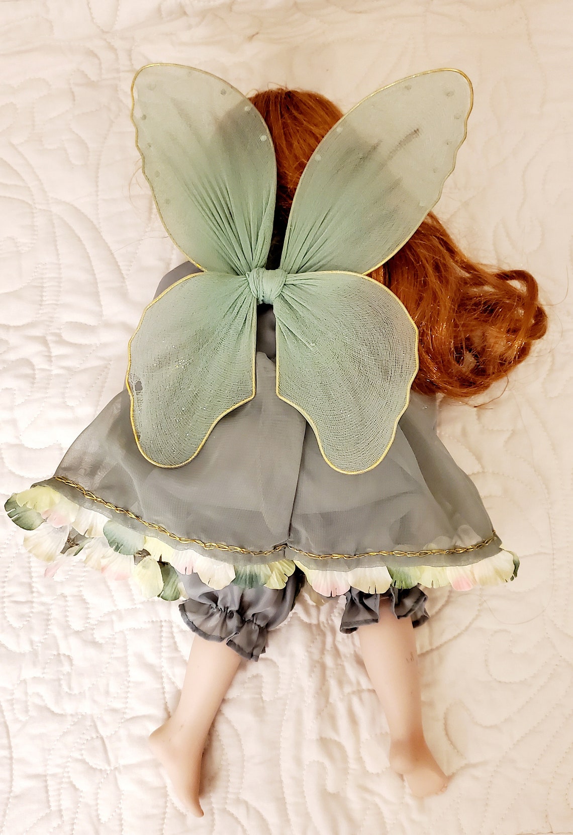 Vintage Fairy With Wings, Red Hair Doll, COA, 16 In - Etsy