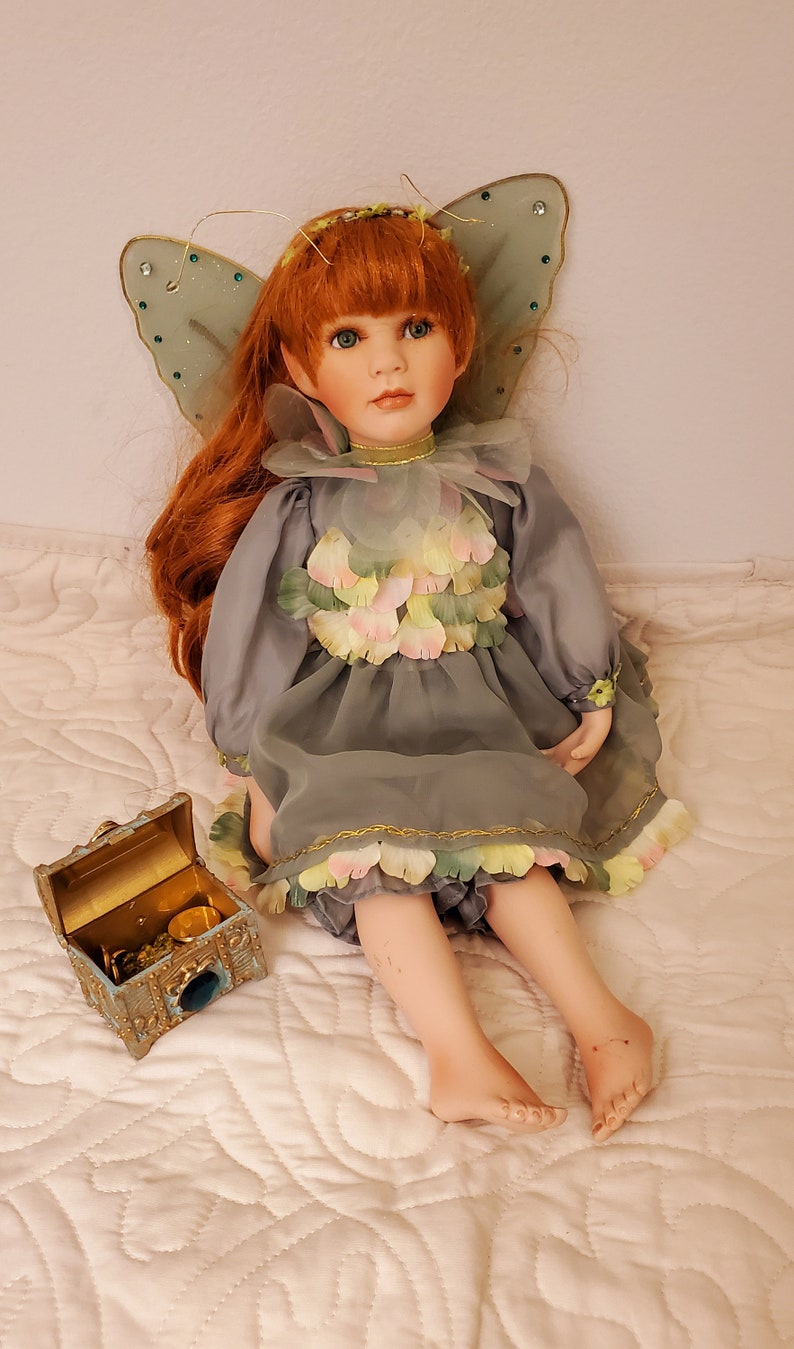 Vintage Fairy With Wings, Red Hair Doll, COA, 16 In - Etsy