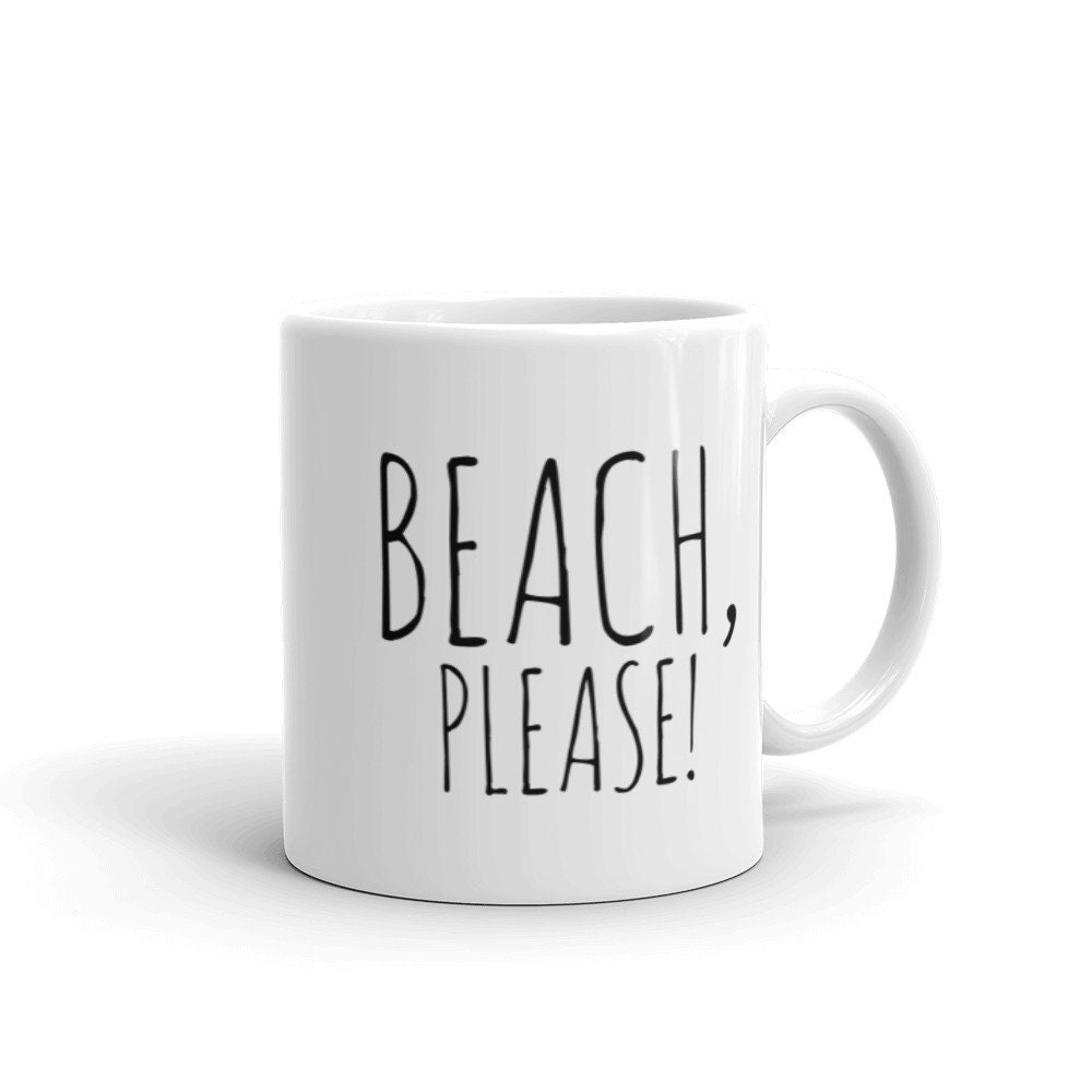 Beach Please Mug Beach House Mug Beach Mug Beach Life - Etsy España