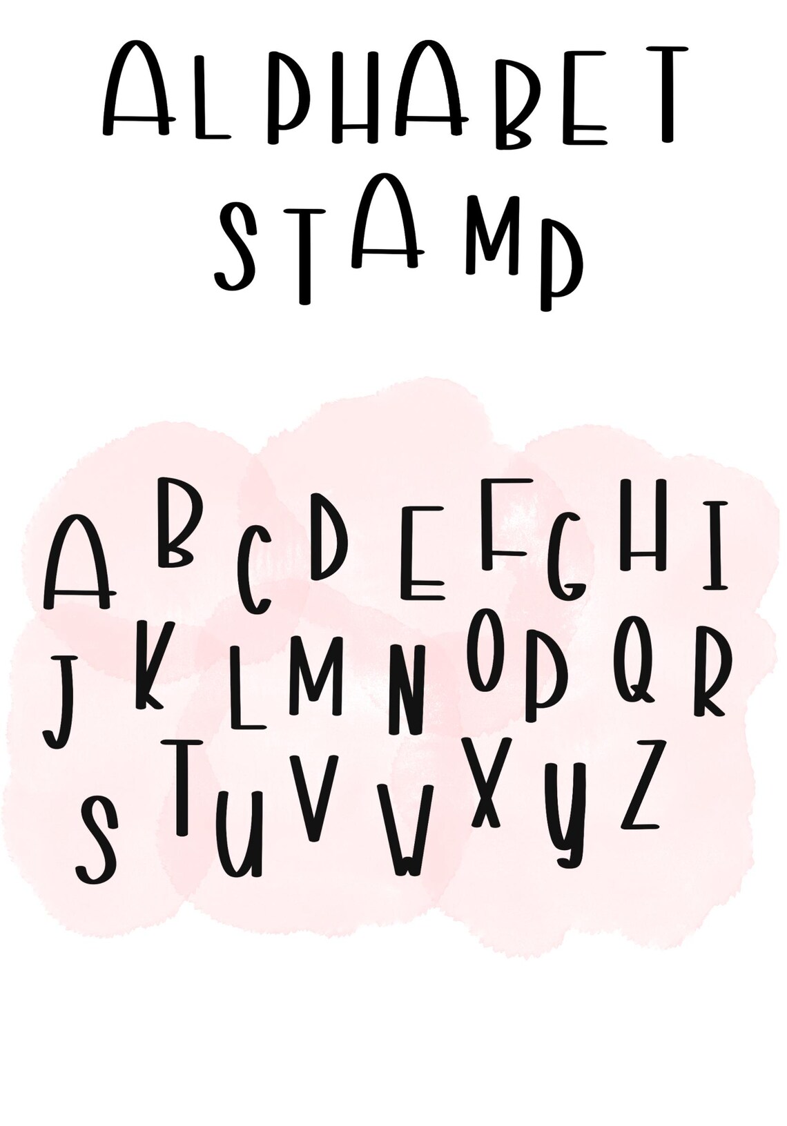 Chunky Handwritten Alphabet Stamp Set for Procreate Digital Stamp ...