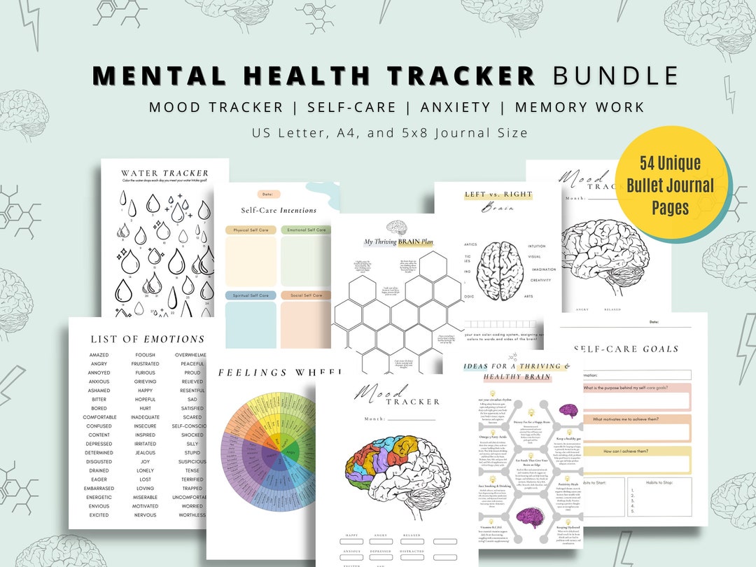 Depression Mood Tracker and Printable Bullet Journal - Etsy