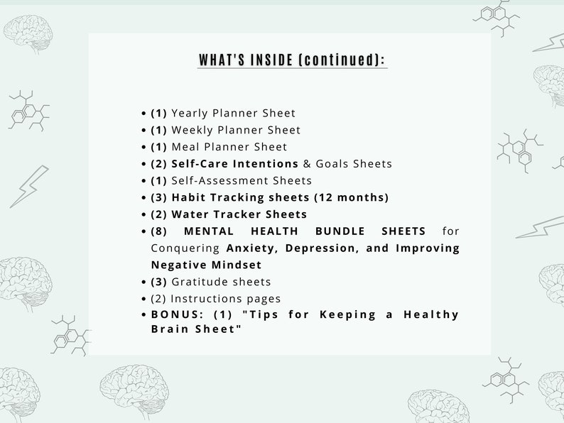 Depression Mood Tracker and Printable Bullet Journal - Etsy