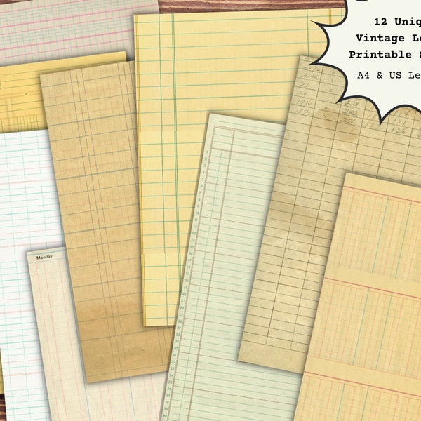 Antique Ledger Paper - Etsy