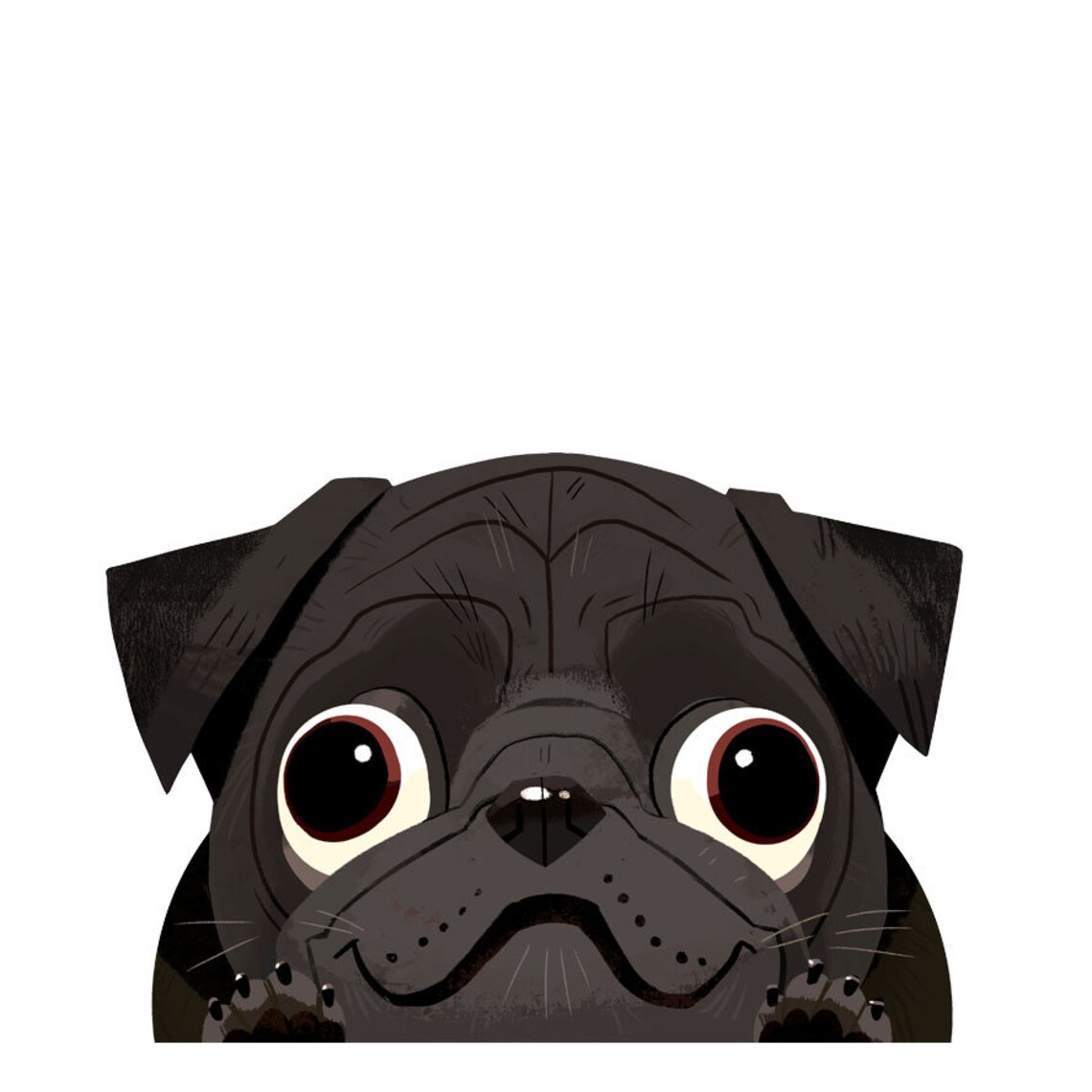 Black Pug Car Sticker Decal - Etsy Canada