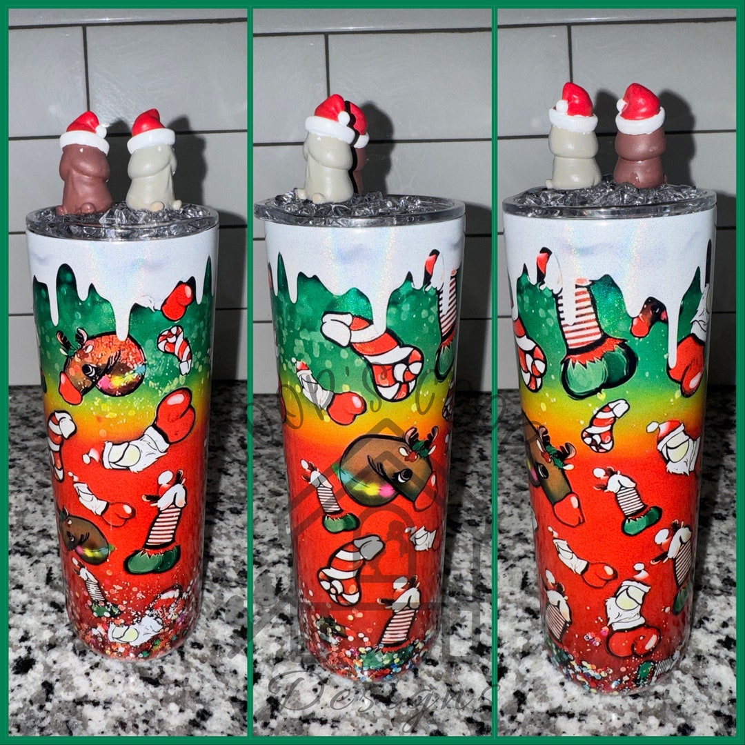 Holiday Peen White Elephant 20 Oz Hydrographic Stainless Steel Tumbler ...