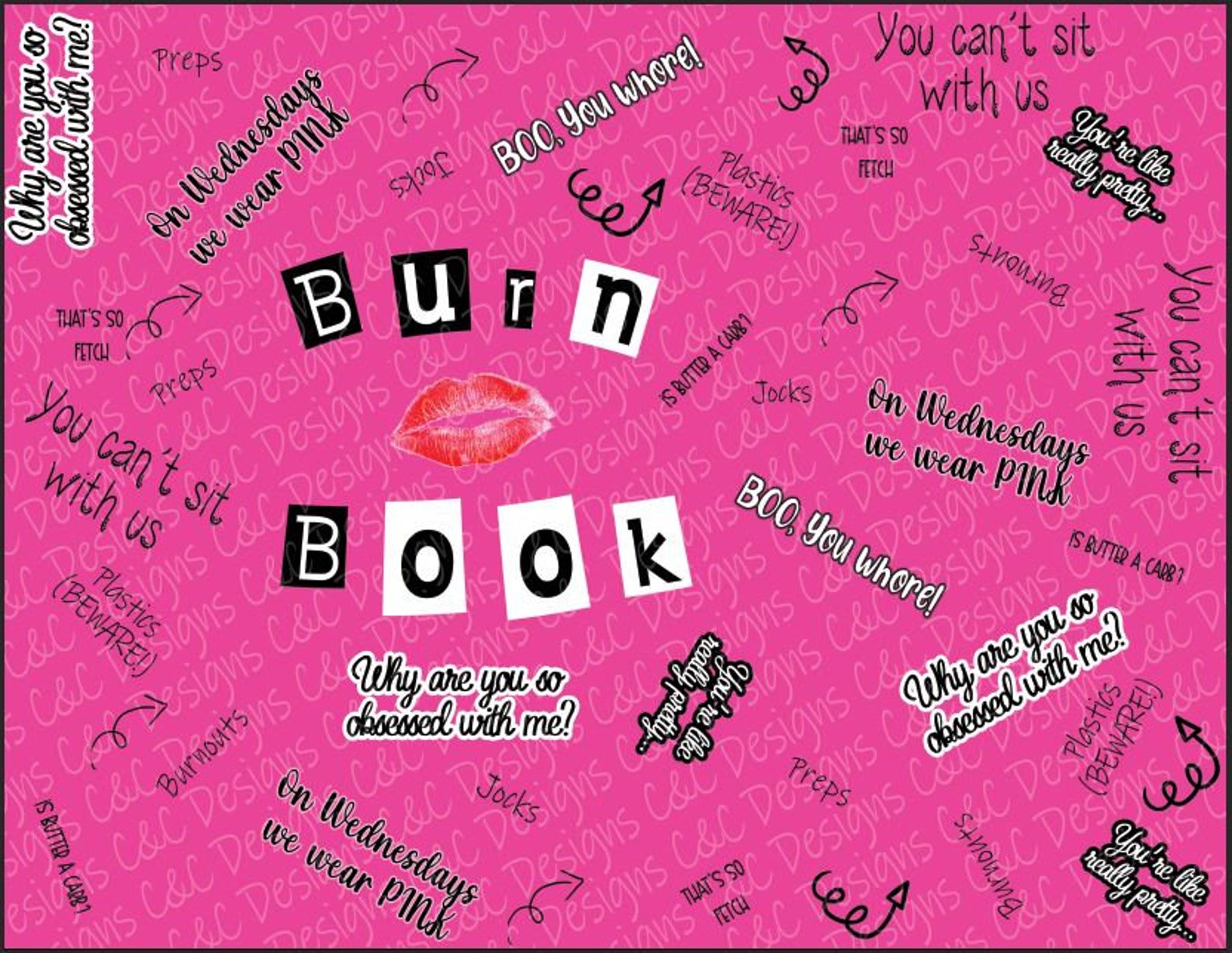 Burn Book Digital Files Pour 20 et 30 oz Skinny Tumblers | Etsy