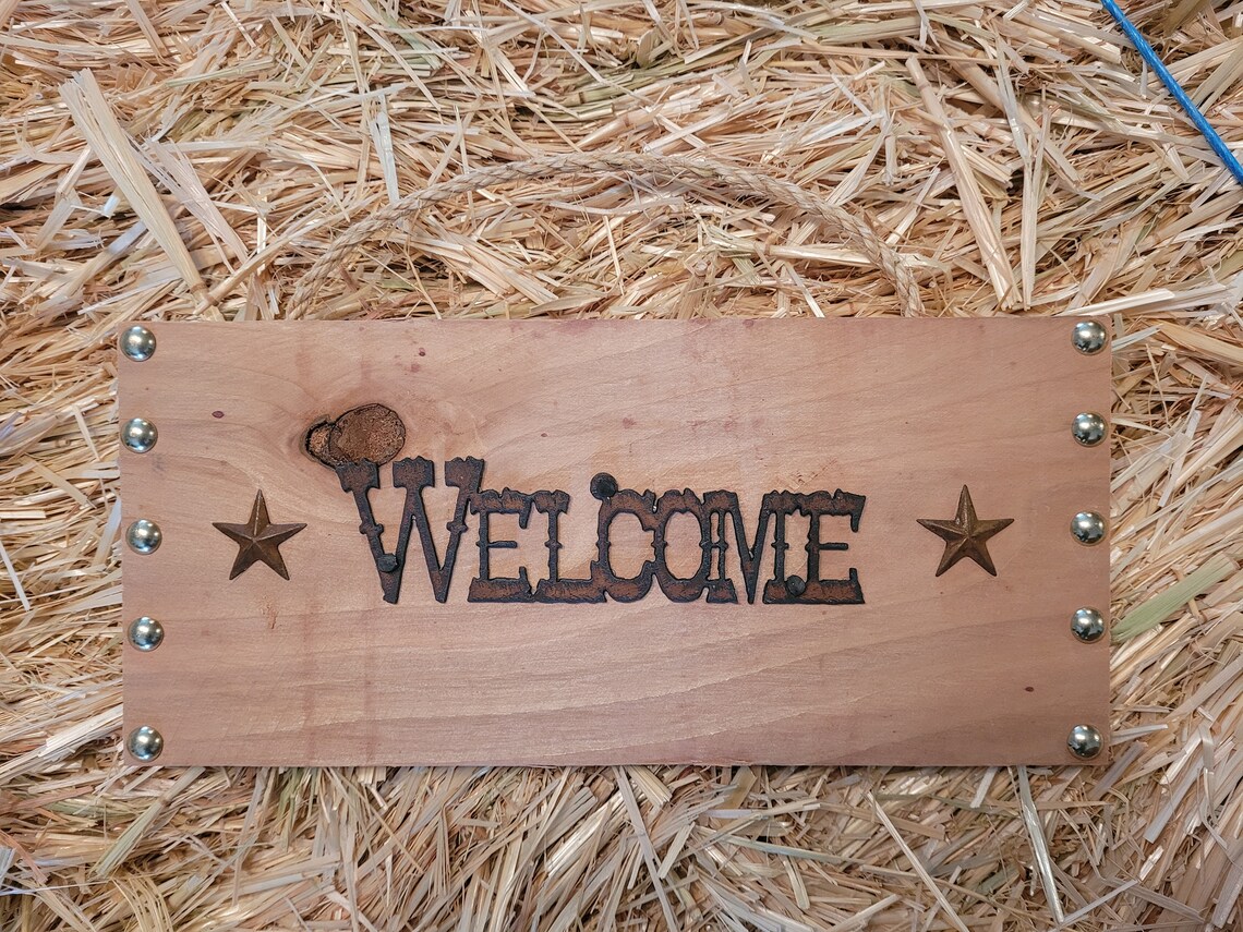 Wood Western Sign Welcome | Etsy