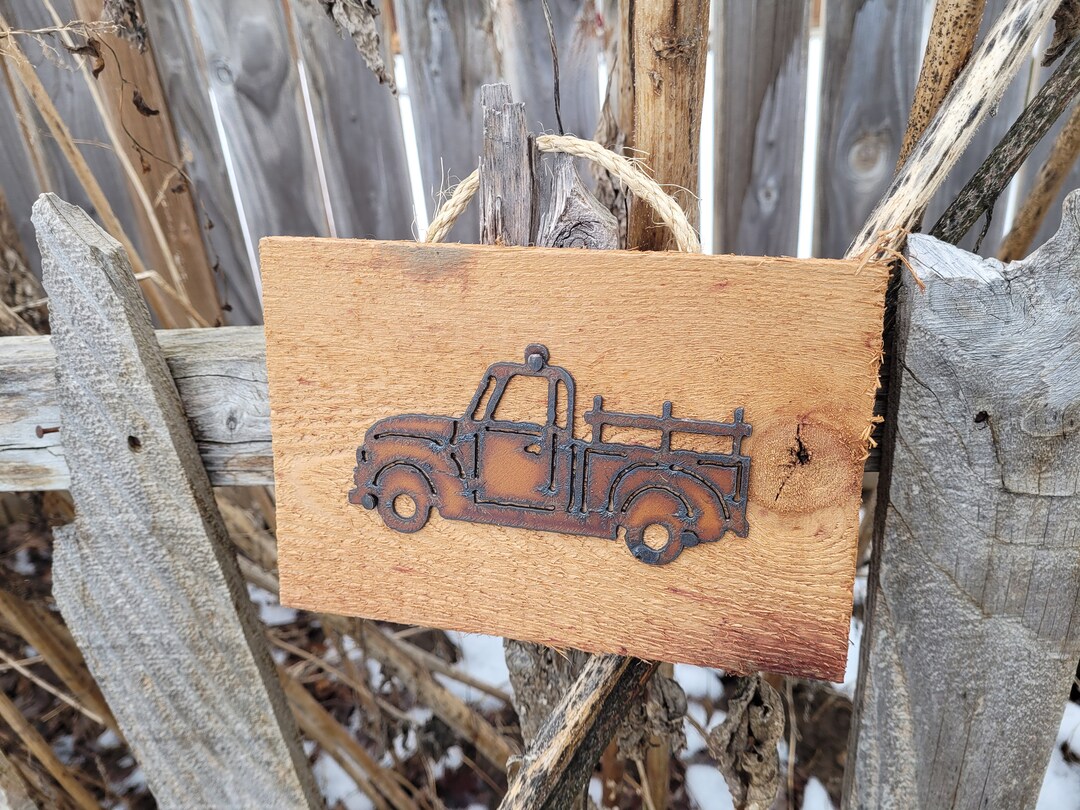Wood Western Sign Old Vintage Rusty Truck - Etsy