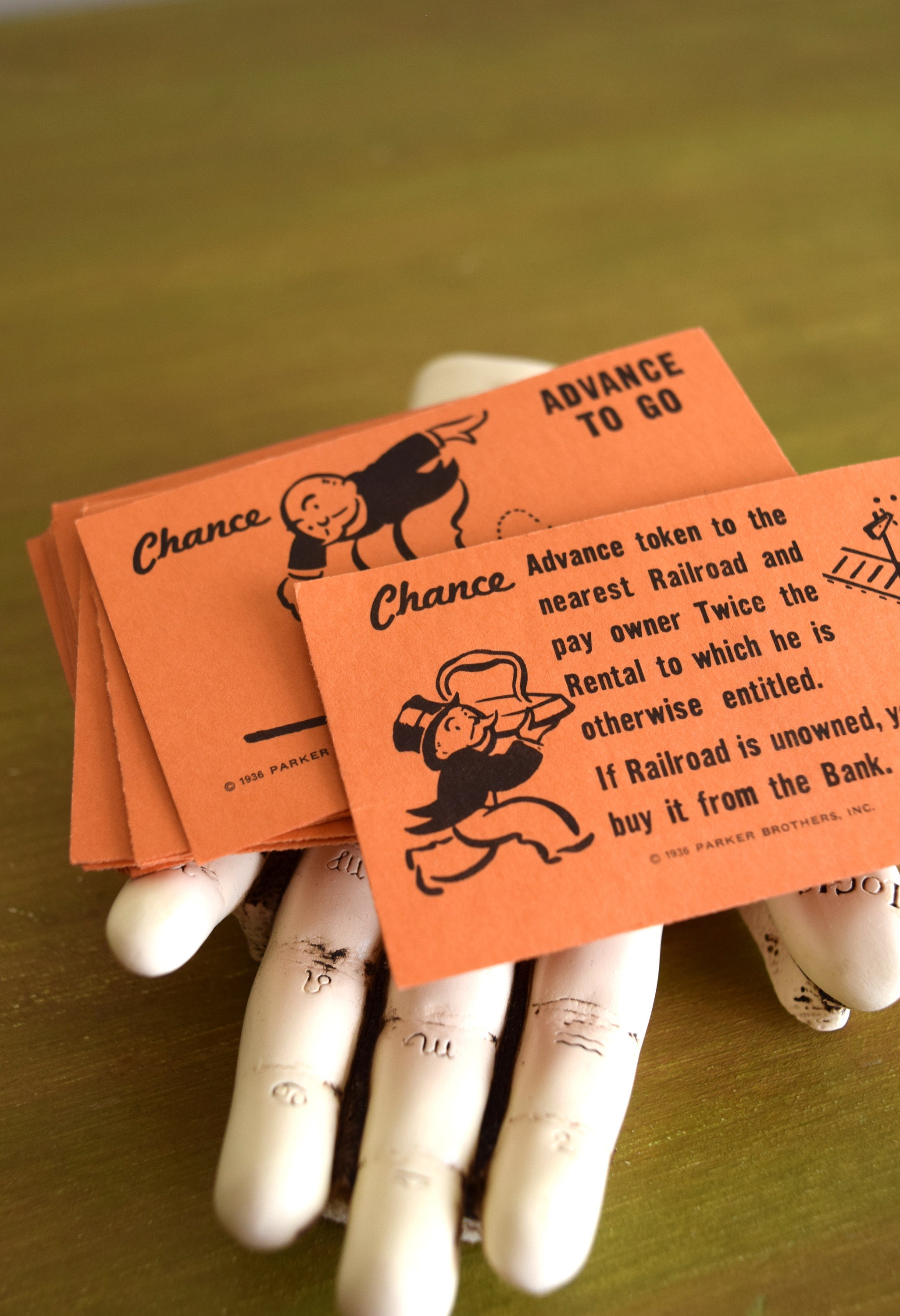 Take a Chance ~ Vintage Set of (16) 1980s Monopoly Chance Game Cards ...