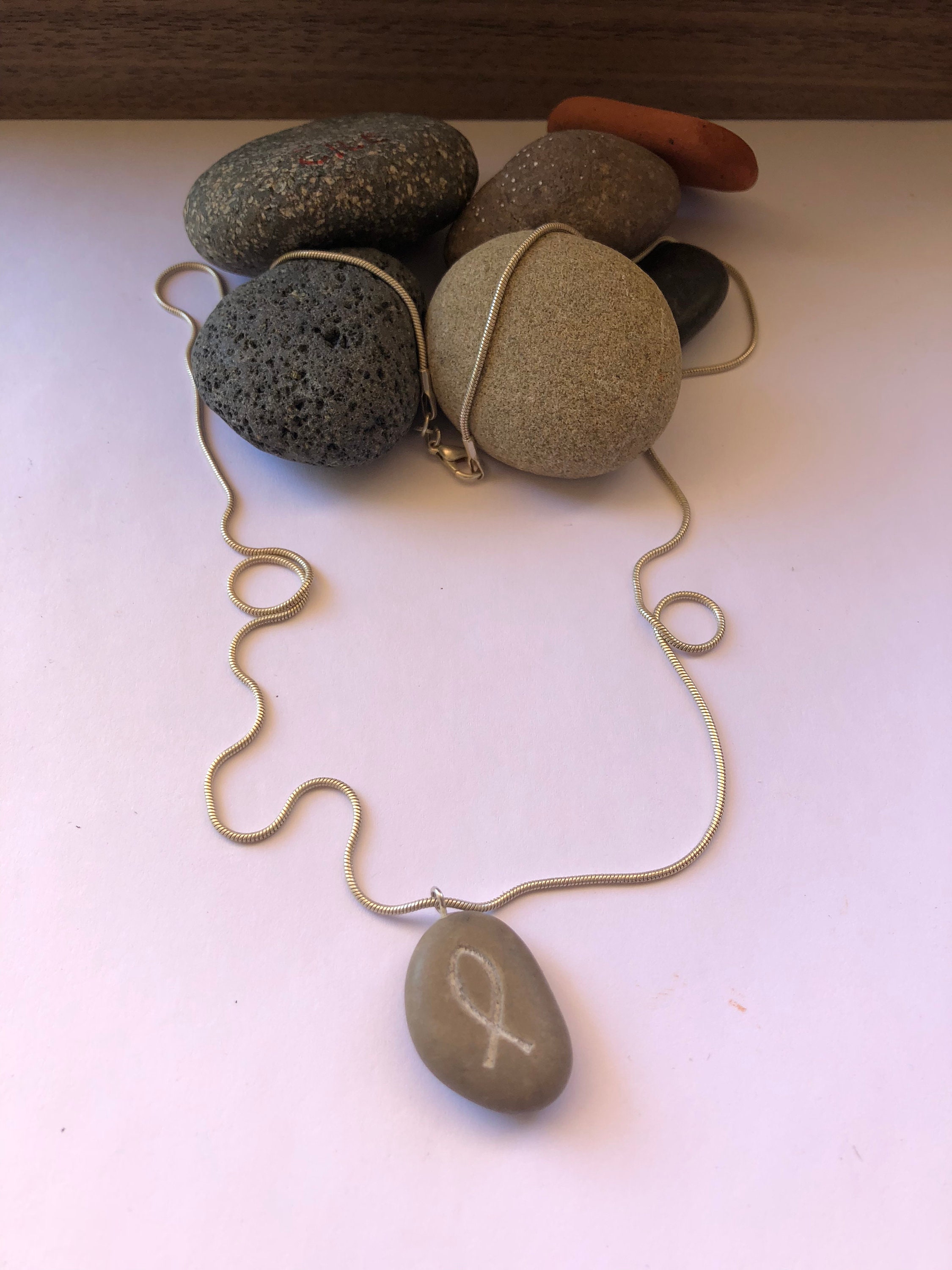 Stone Fish Necklace - Etsy